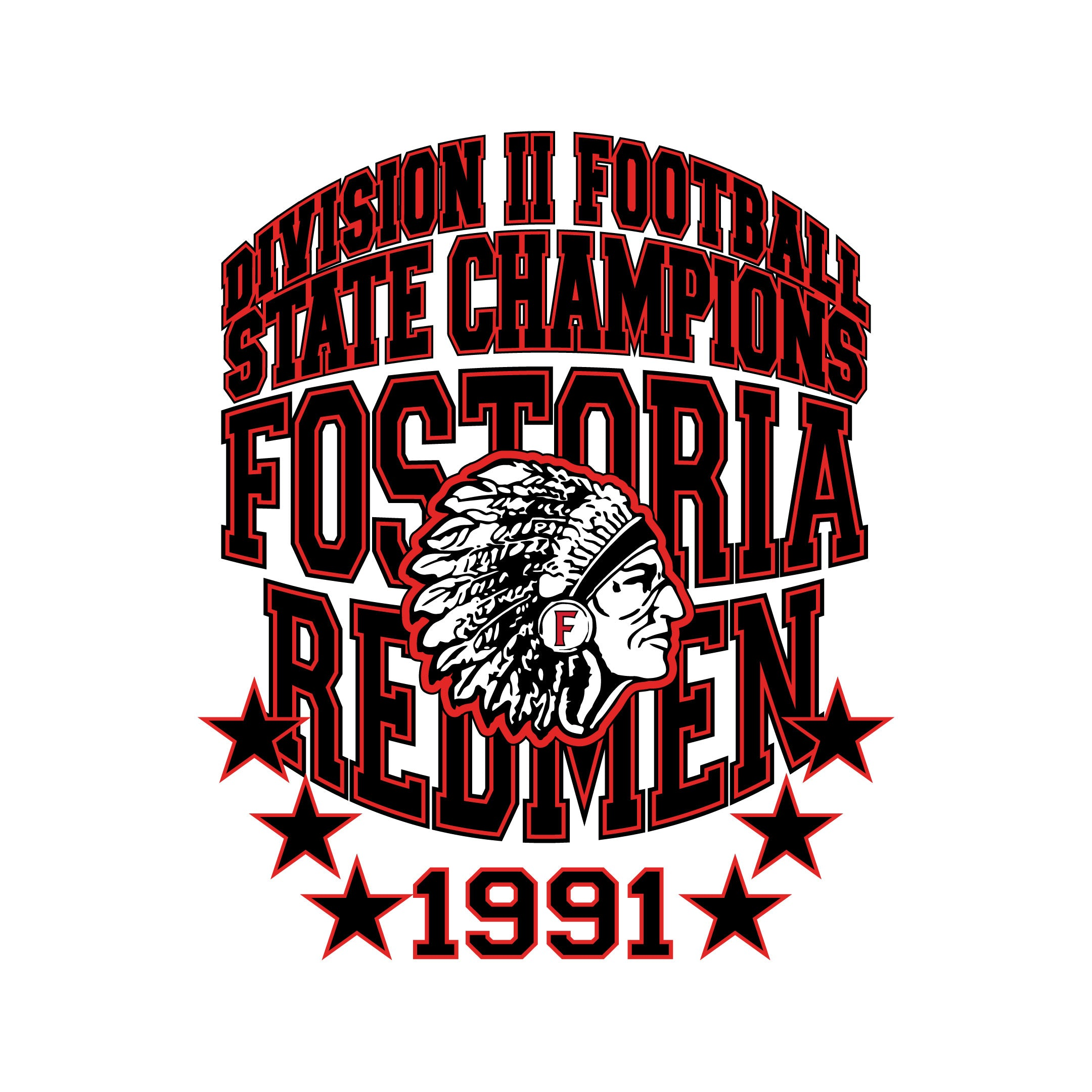 FOSTORIA REDMEN 1991 STATE CHAMPIONS – Malek Premium